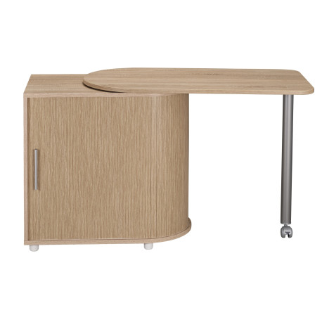 Table Pivotante et Meuble de Rangement de Cuisine Chêne - SIMMOB